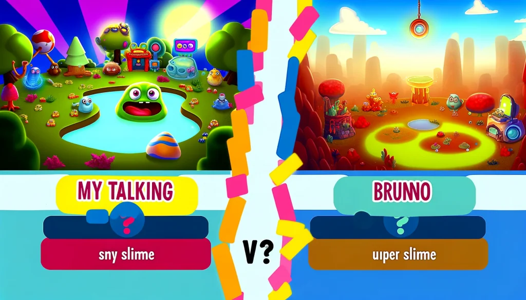 Comparison of My Talking Slime with its Analog Bruno - My Super Slime Pet