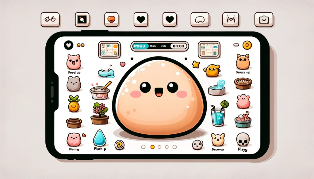 Virtual pet My Talking Slimy vs Pou